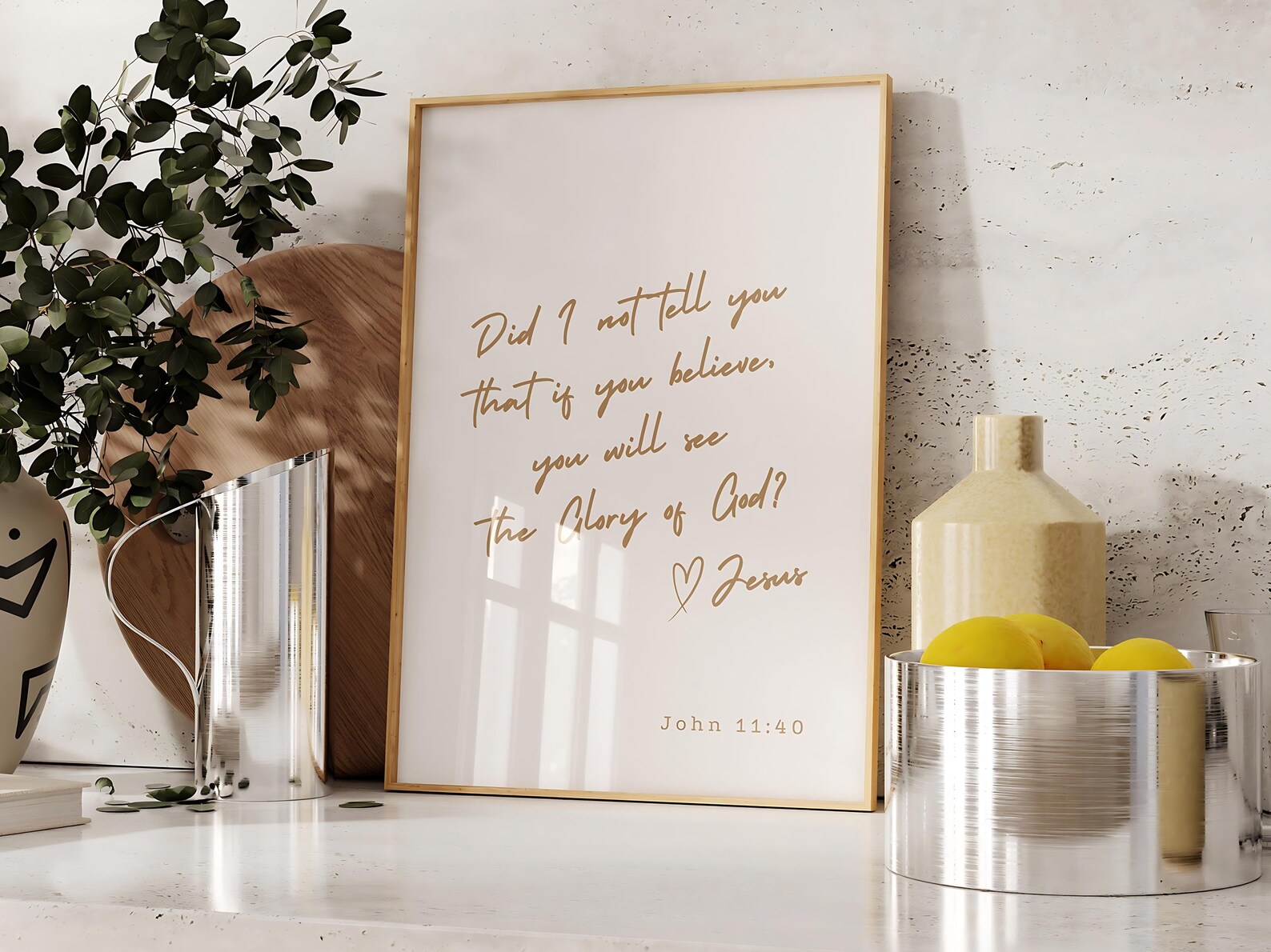 Message From Jesus Trendy Christian Wall Art Aesthetic Bible Verse ...