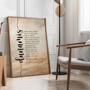 Greek Word Definition Bible Verse Wall Art Christian Artwork Minimalist ...