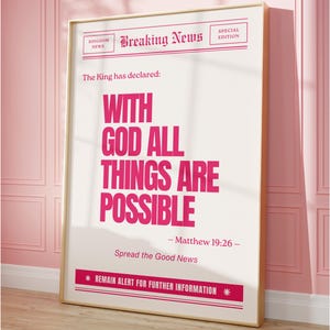 Trendy Pink Girly Christian Wall Art Set of 3 God is Good All the Time ...