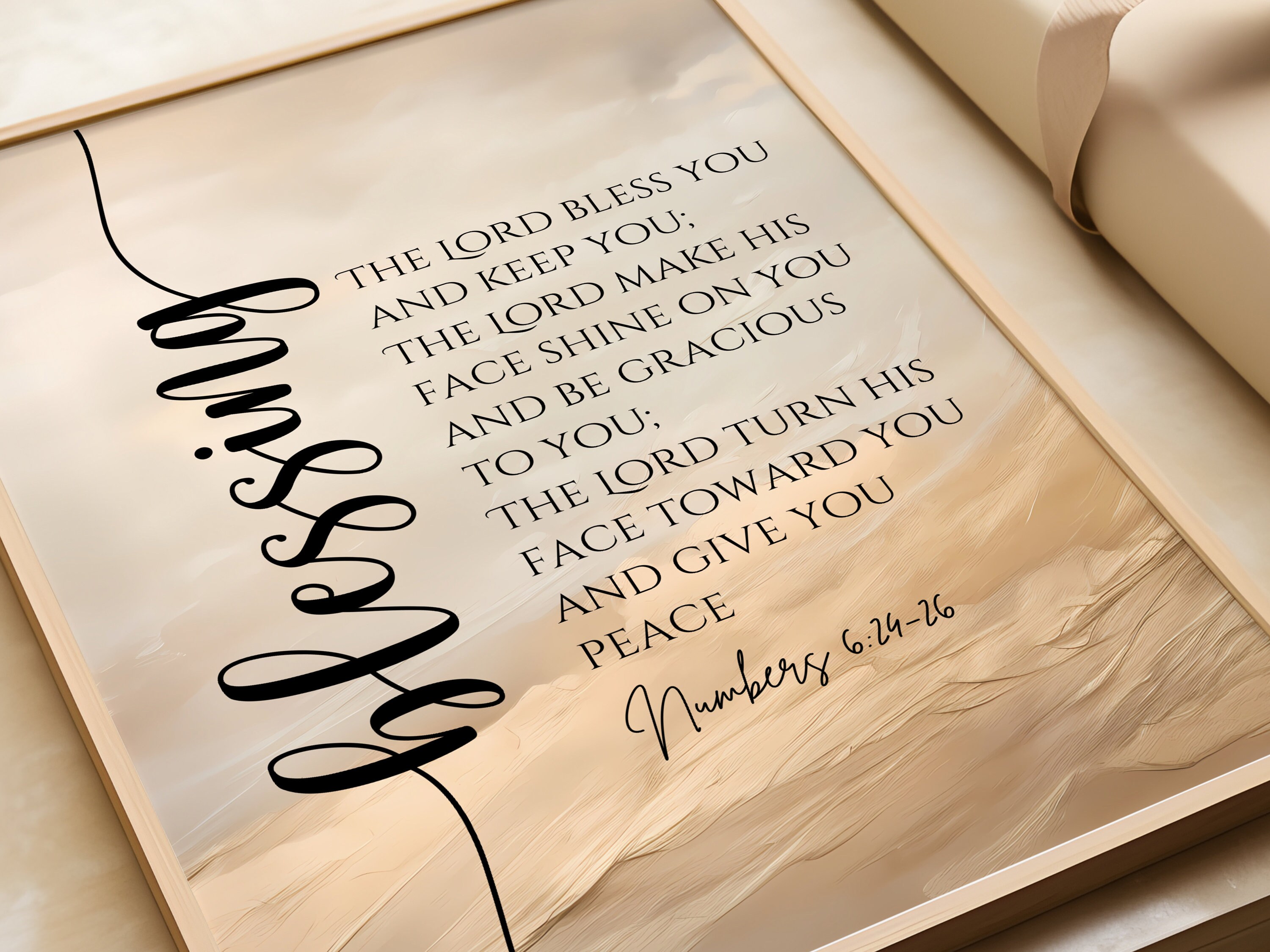 The Lord Bless You and Keep You Numbers 6 24 26 Wall Art Printable ...
