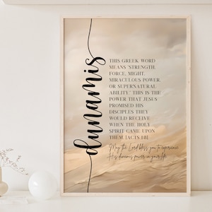 Greek Word Definition Bible Verse Wall Art Christian Artwork Minimalist ...