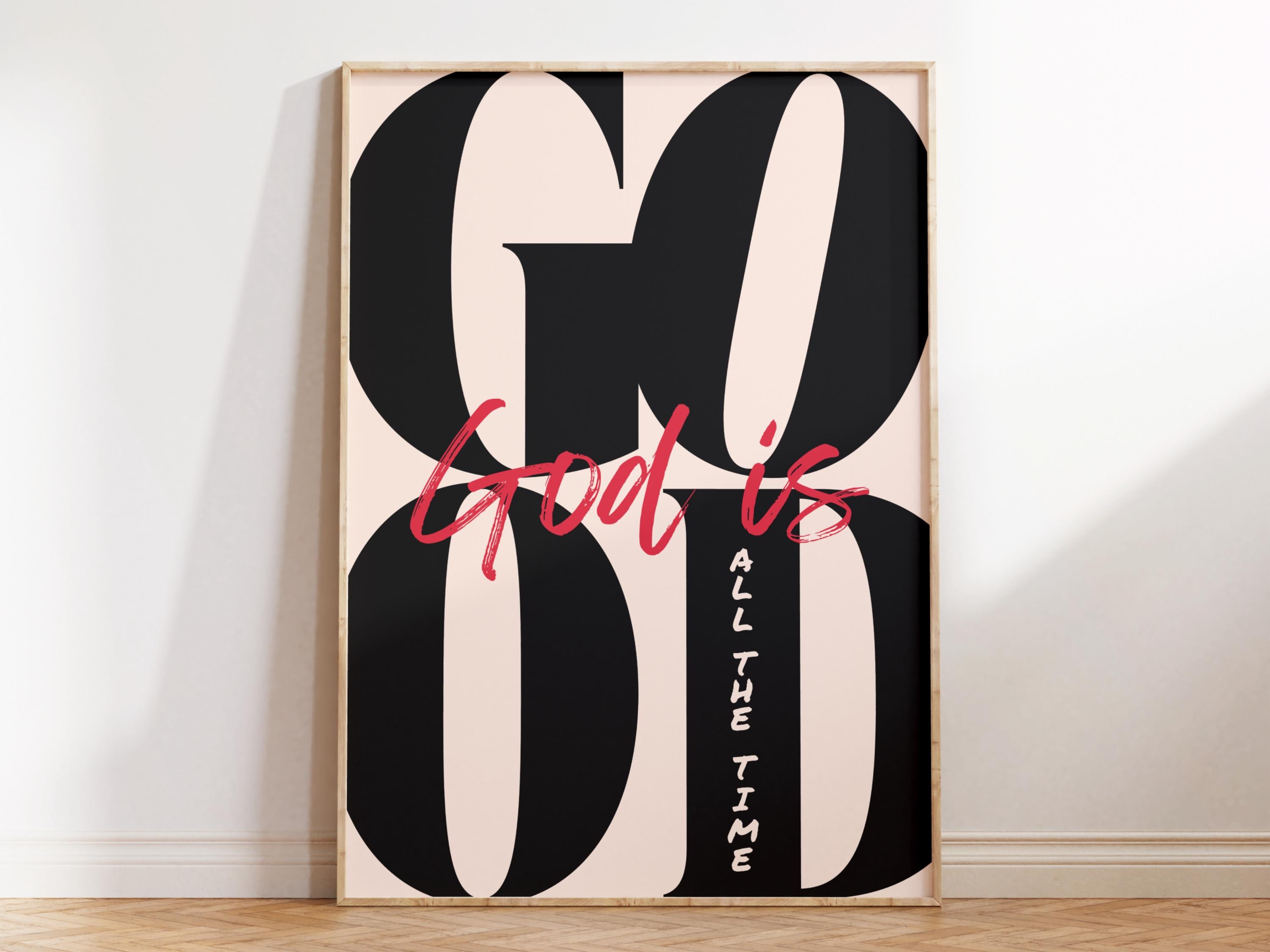 God is Good All the Time Print Aesthetic Bible Verse Poster Cool ...