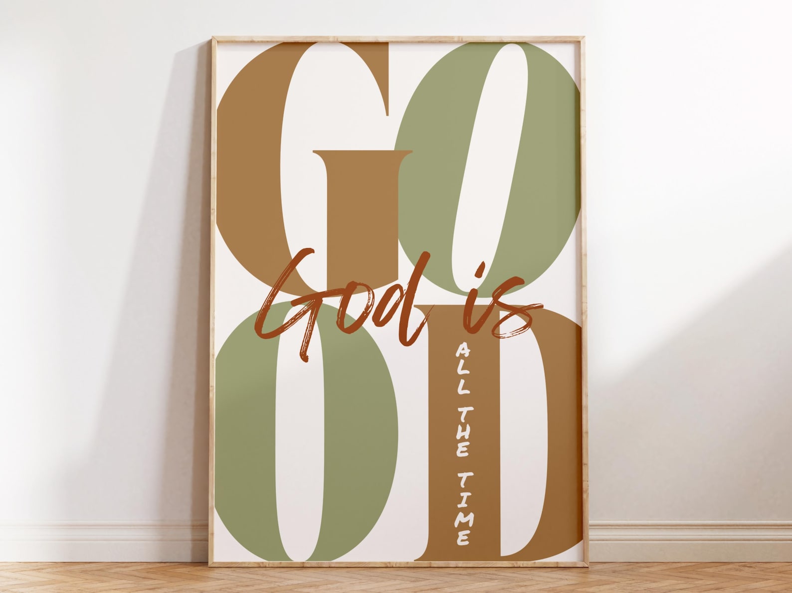 God is Good All the Time Print Aesthetic Bible Verse Poster Cool ...