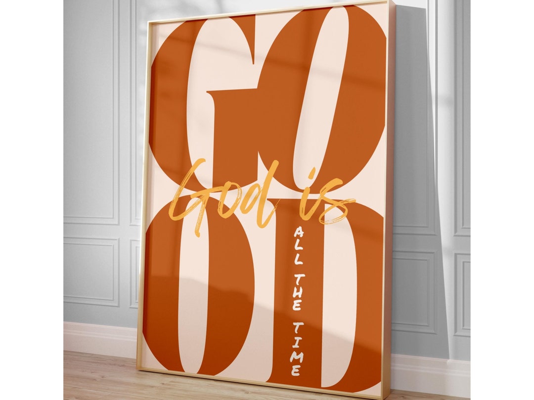 God is Good All the Time Print Aesthetic Bible Verse Poster Cool ...