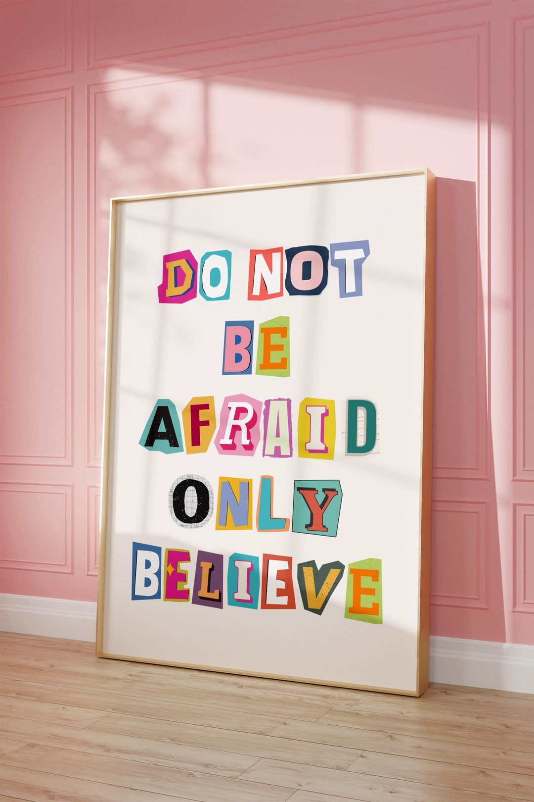 Do Not Be Afraid Only Believe Trendy Christian Wall Art Cool Christian ...