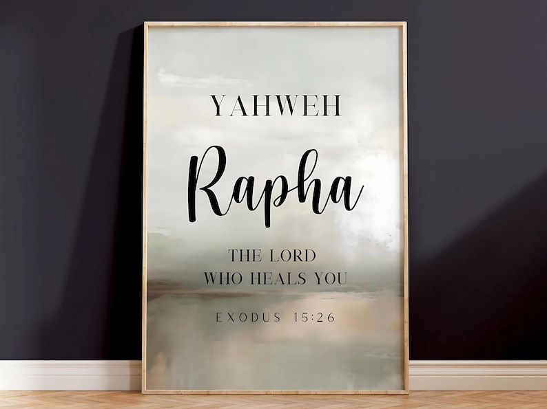 Hebrew Names of God Wall Art Print Bible Verse Modern Christian Art ...