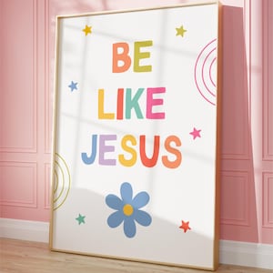 Set of 3 Colorful Christian Wall Art for Kids Ministry Decor Christian ...