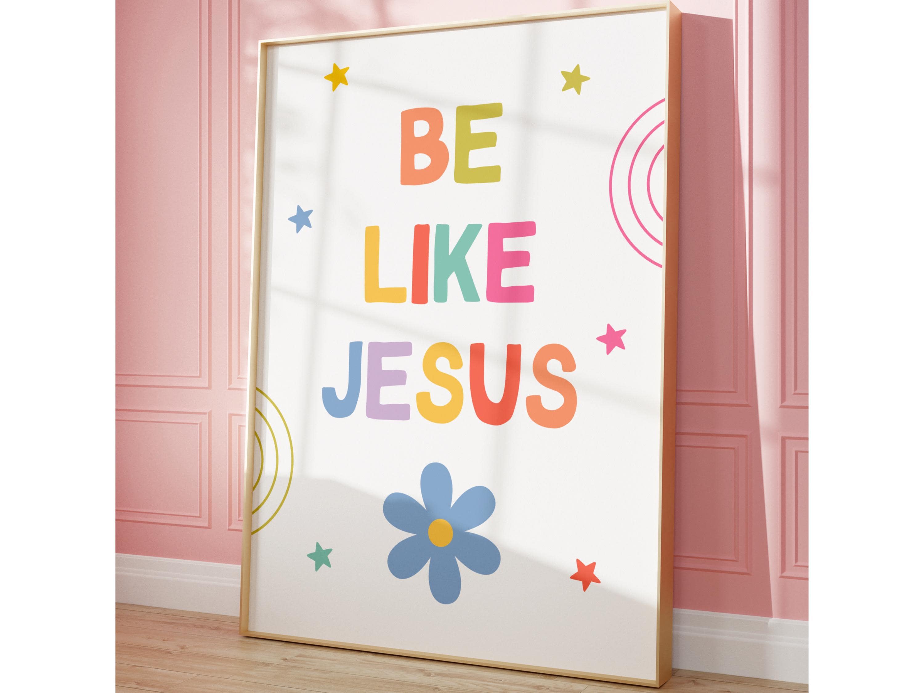 Set of 3 Colorful Christian Wall Art for Kids Ministry Decor Christian ...