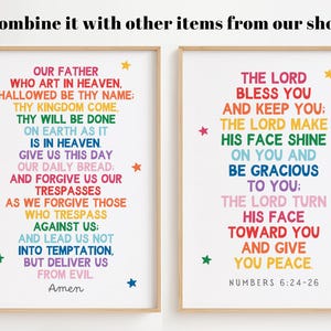 The Lords Prayer Kids Printable Poster Christian Classroom Decor ...