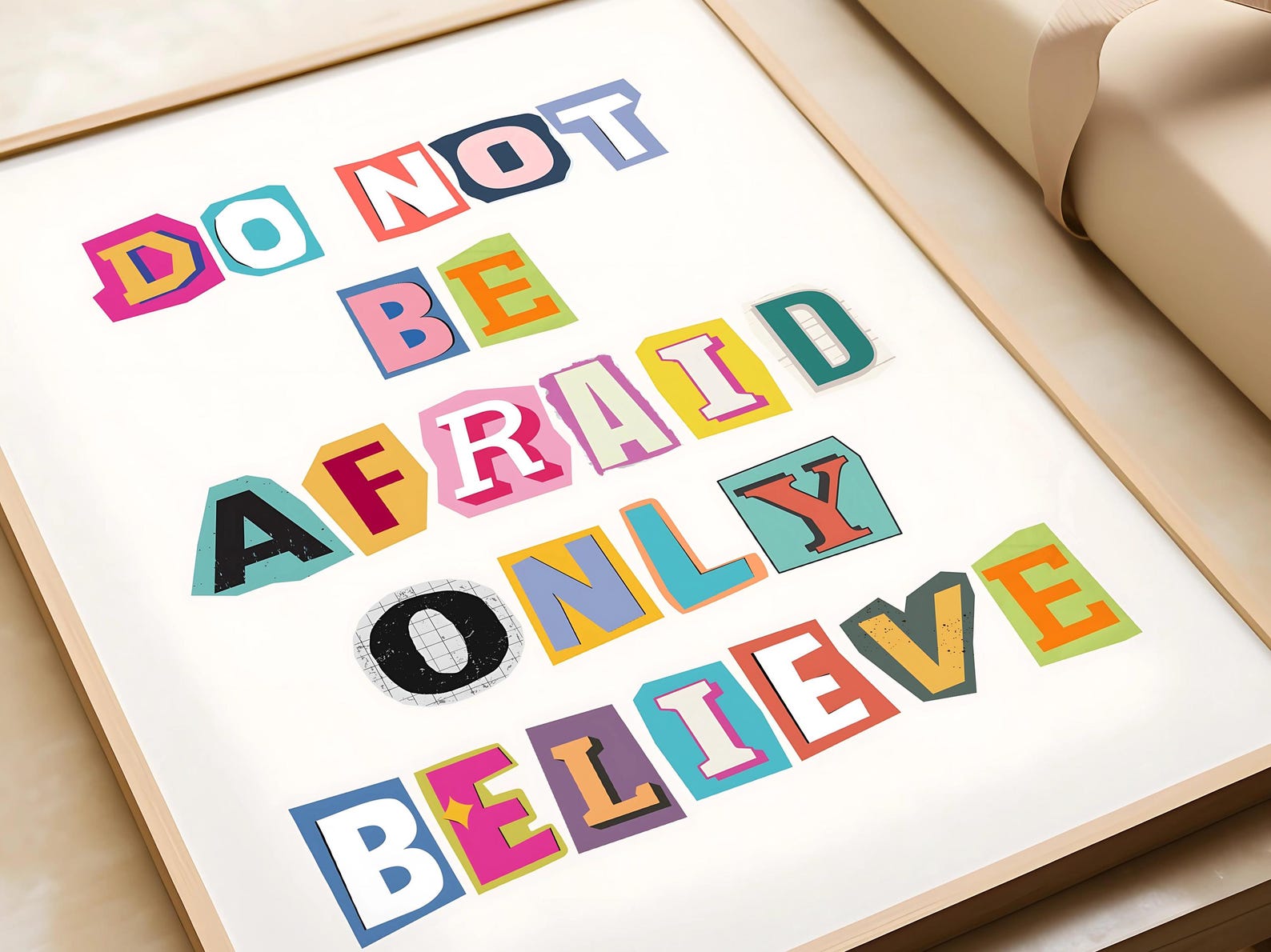 Do Not Be Afraid Only Believe Trendy Christian Wall Art Cool Christian ...