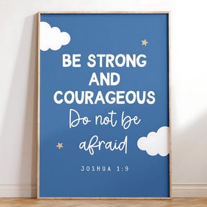 Set of 6 Colorful Children Bible Verse Wall Art Christian Playroom ...