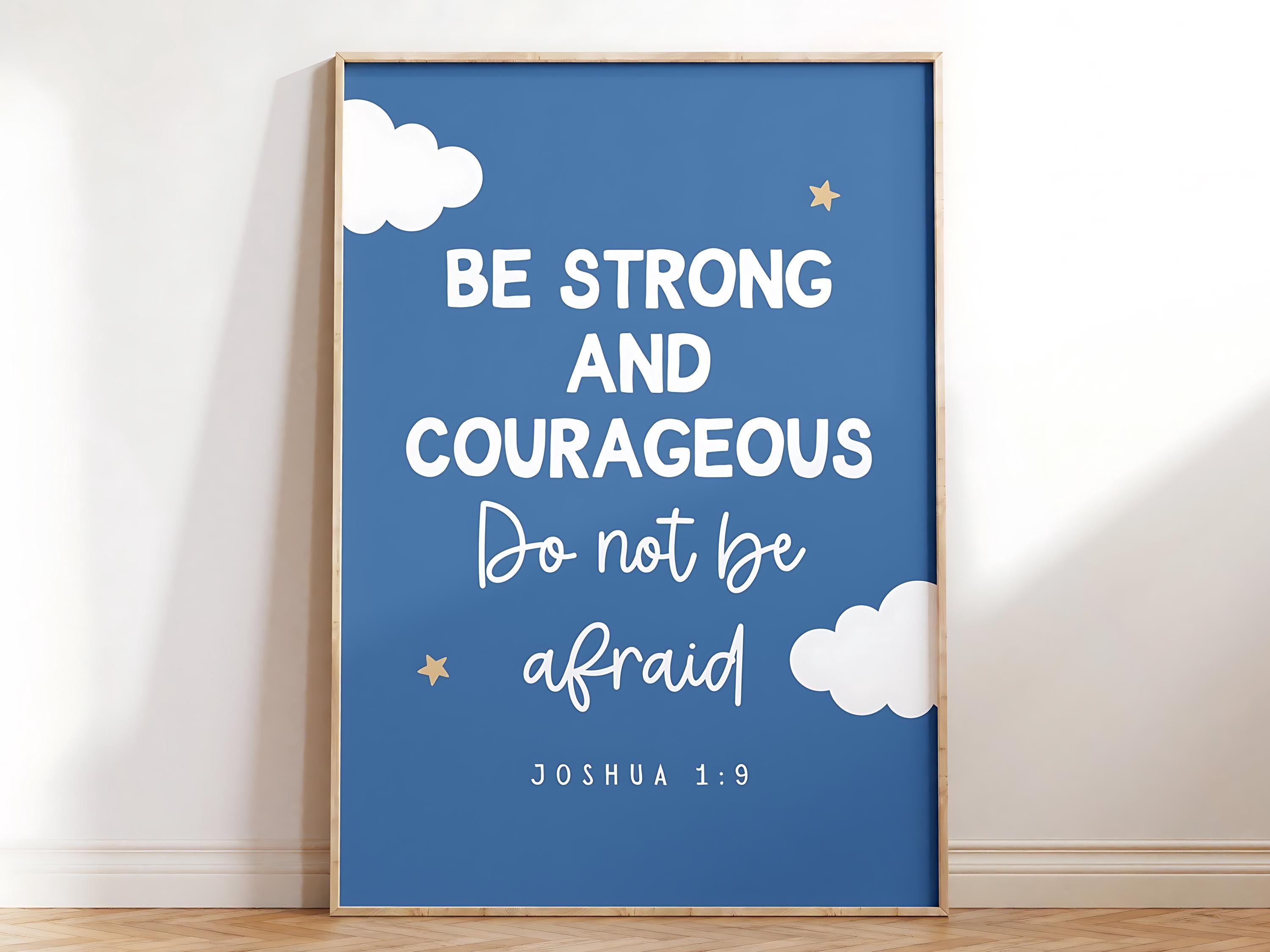 Set of 6 Colorful Children Bible Verse Wall Art Christian Playroom ...