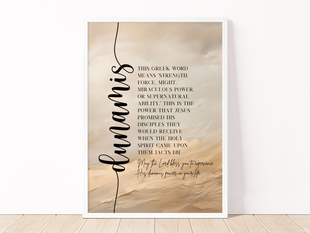 Greek Word Definition Bible Verse Wall Art Christian Artwork Minimalist ...