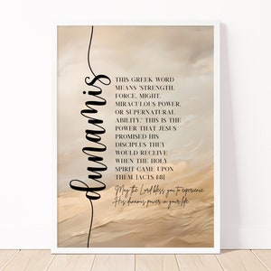 Greek Word Definition Bible Verse Wall Art Christian Artwork Minimalist ...