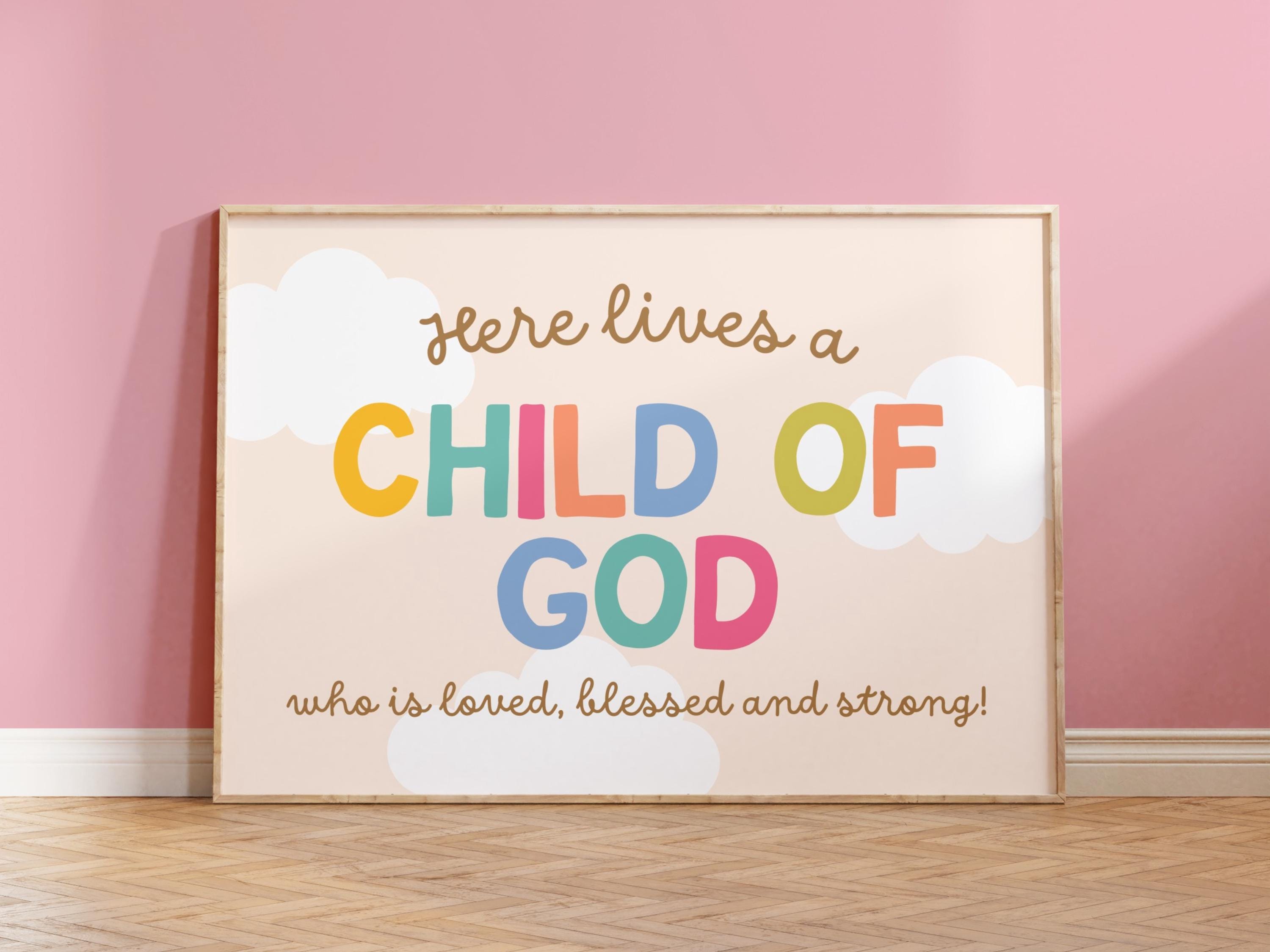 I Am a Child of God Print Bible Affirmations for Kids Poster Children ...