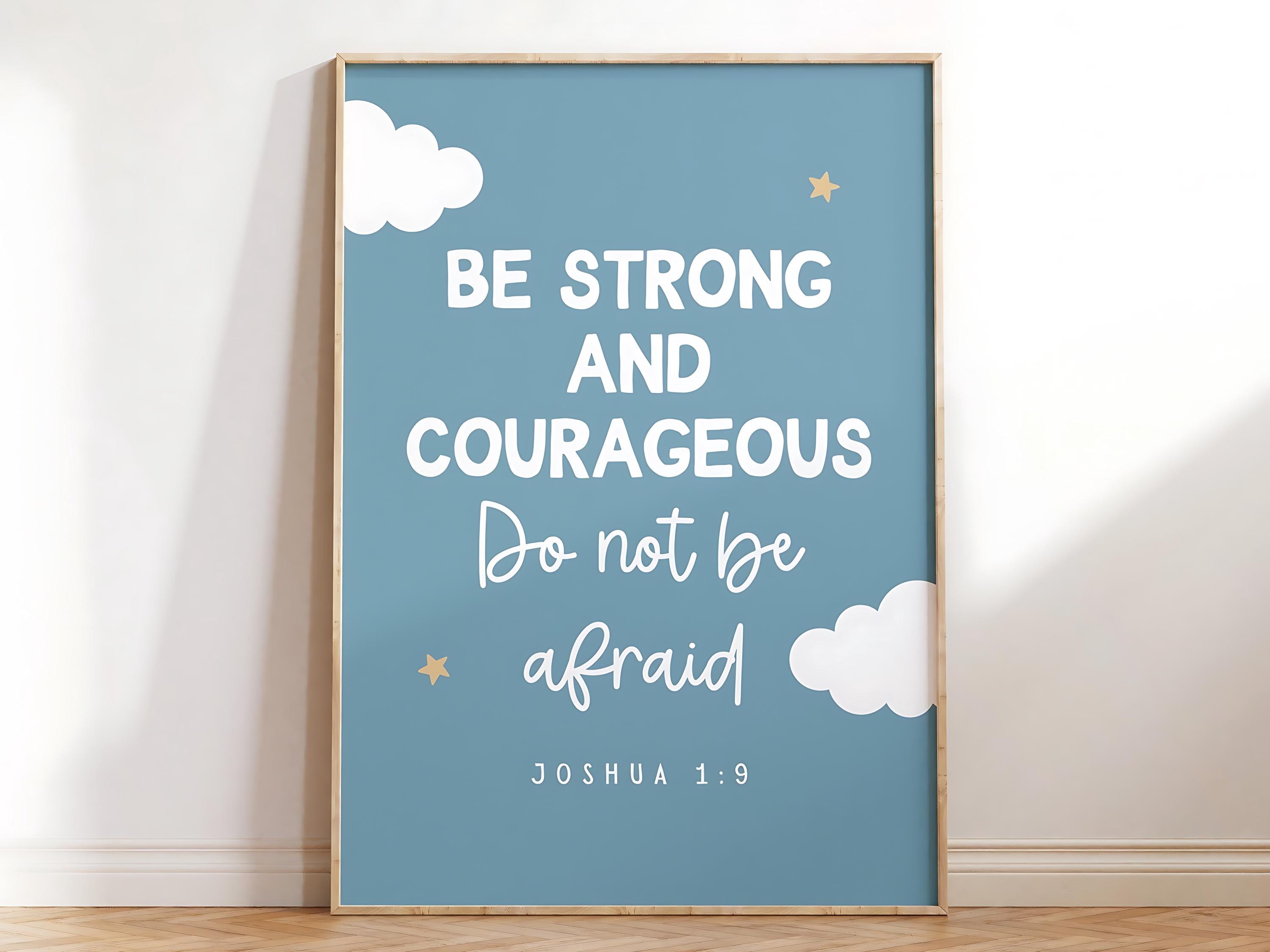 Set of 6 Colorful Children Bible Verse Wall Art Christian Playroom ...