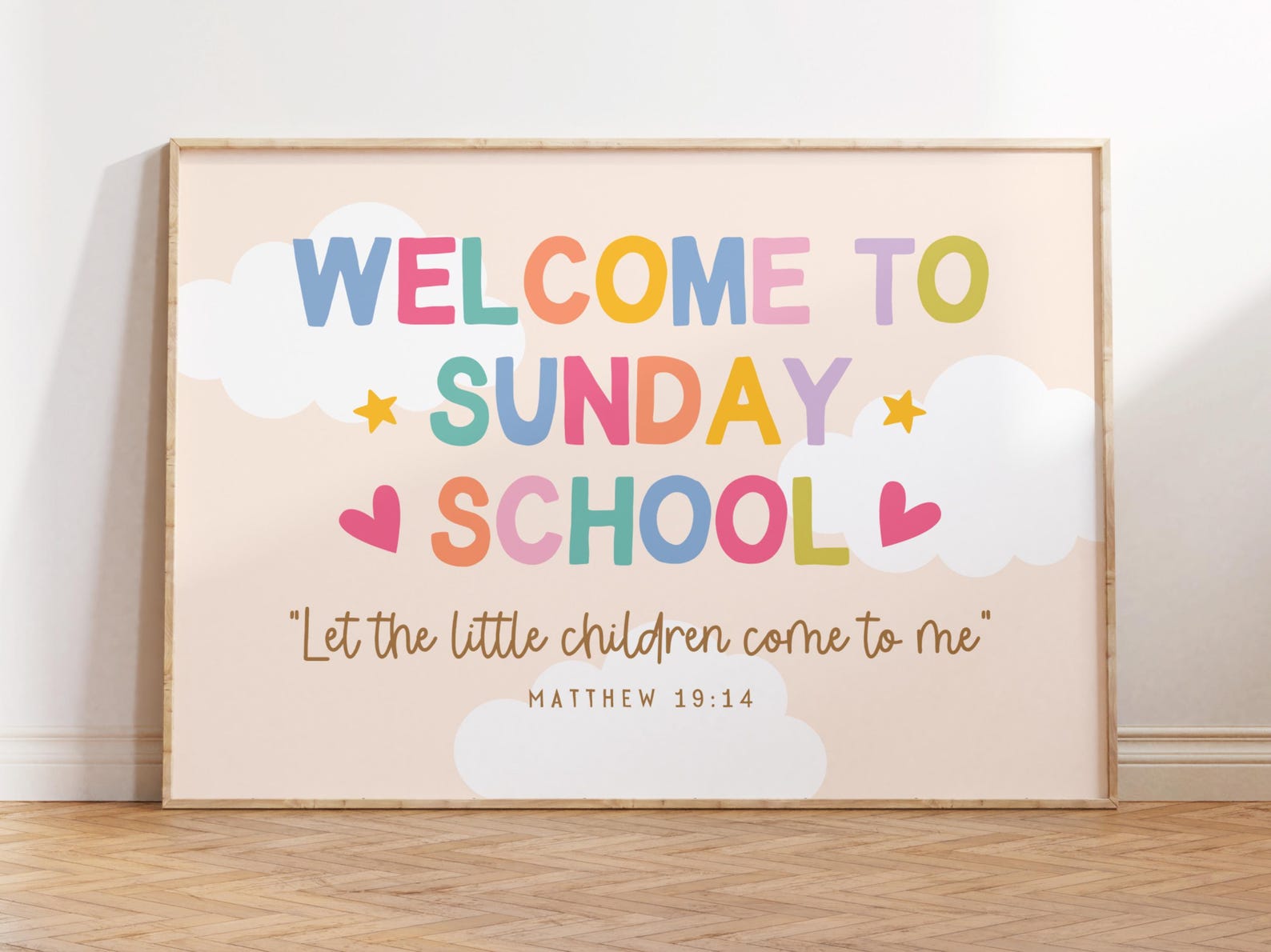 Welcome to Sunday School Poster Colorful Sunday School Classroom Decor ...