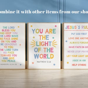 You Are the Light of the World Printable Colorful Children Bible Verse ...