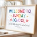 Welcome to Sunday School Poster Colorful Sunday School Classroom Decor ...