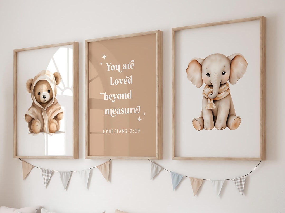 You Are Loved Beyond Measure Printable Boho Christian Nursery Wall Art ...