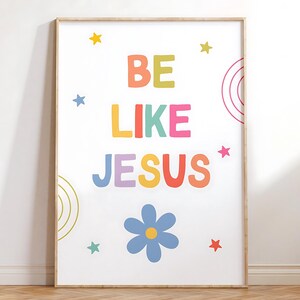 Set of 3 Colorful Christian Wall Art for Kids Ministry Decor Christian ...