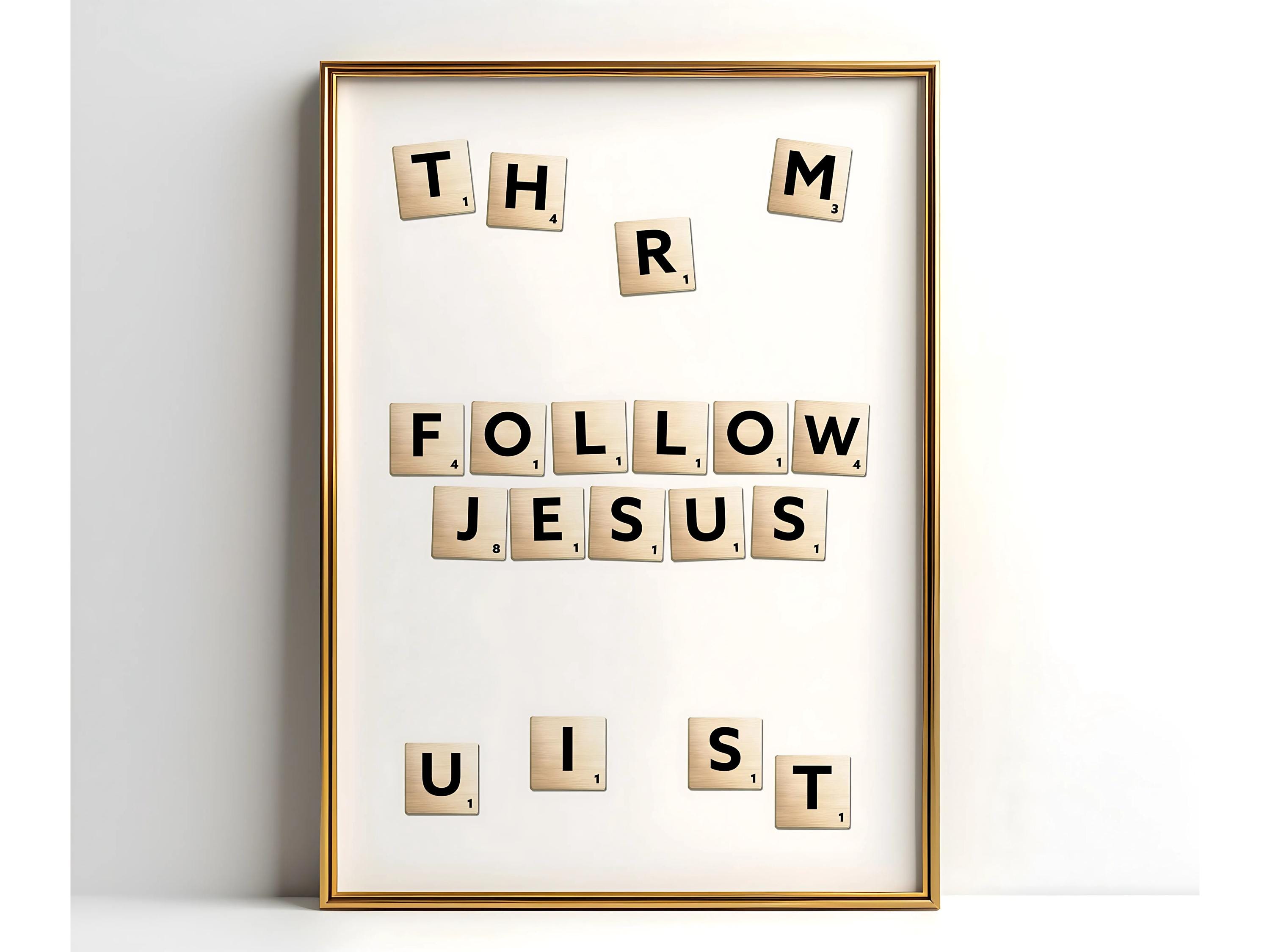 Follow Jesus Printable Poster Cool Christian Prints Trendy Christian ...