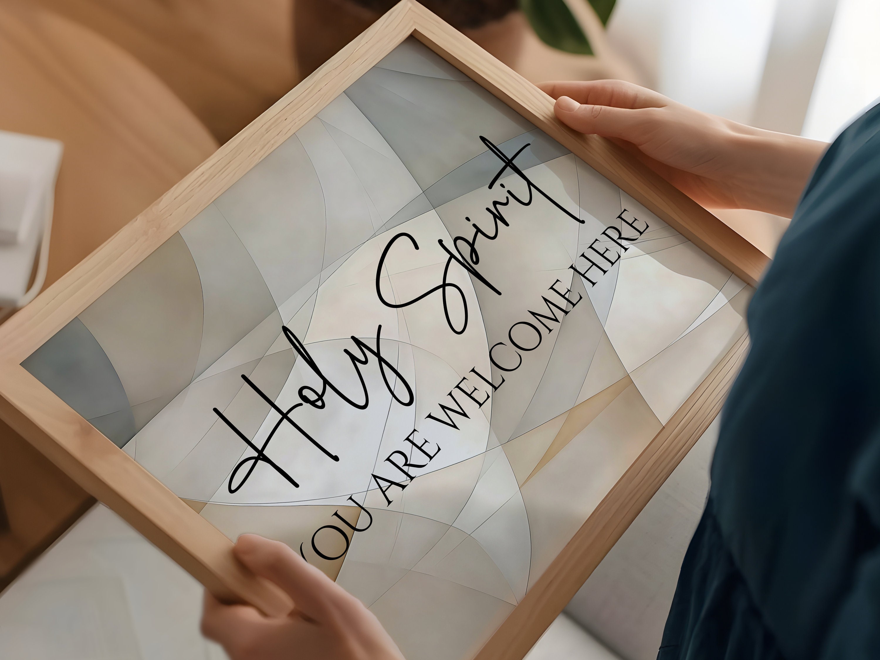 Holy Spirit You Are Welcome Here Religious Art Decor Christian Artwork ...