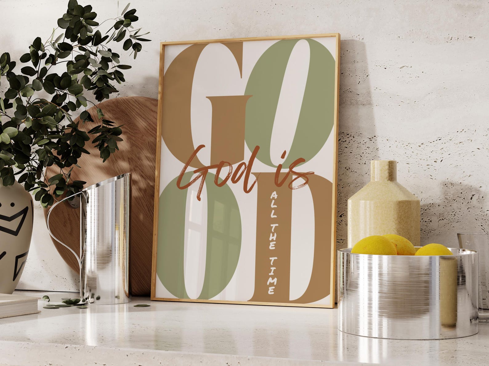 God is Good All the Time Print Aesthetic Bible Verse Poster Cool ...
