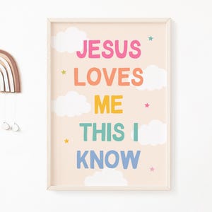 Set of 3 Jesus Loves Me This I Know Print Daily Bible Affirmations for ...