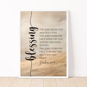 The Lord Bless You and Keep You Numbers 6 24 26 Wall Art Printable ...