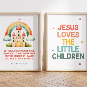 Let the Children Come to Me Wall Art for Kids Ministry Decor Colorful ...