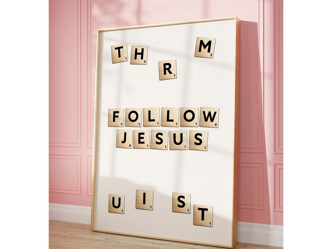 Siga Jesus Pôster para impressão Impressões cristãs legais Arte de ...