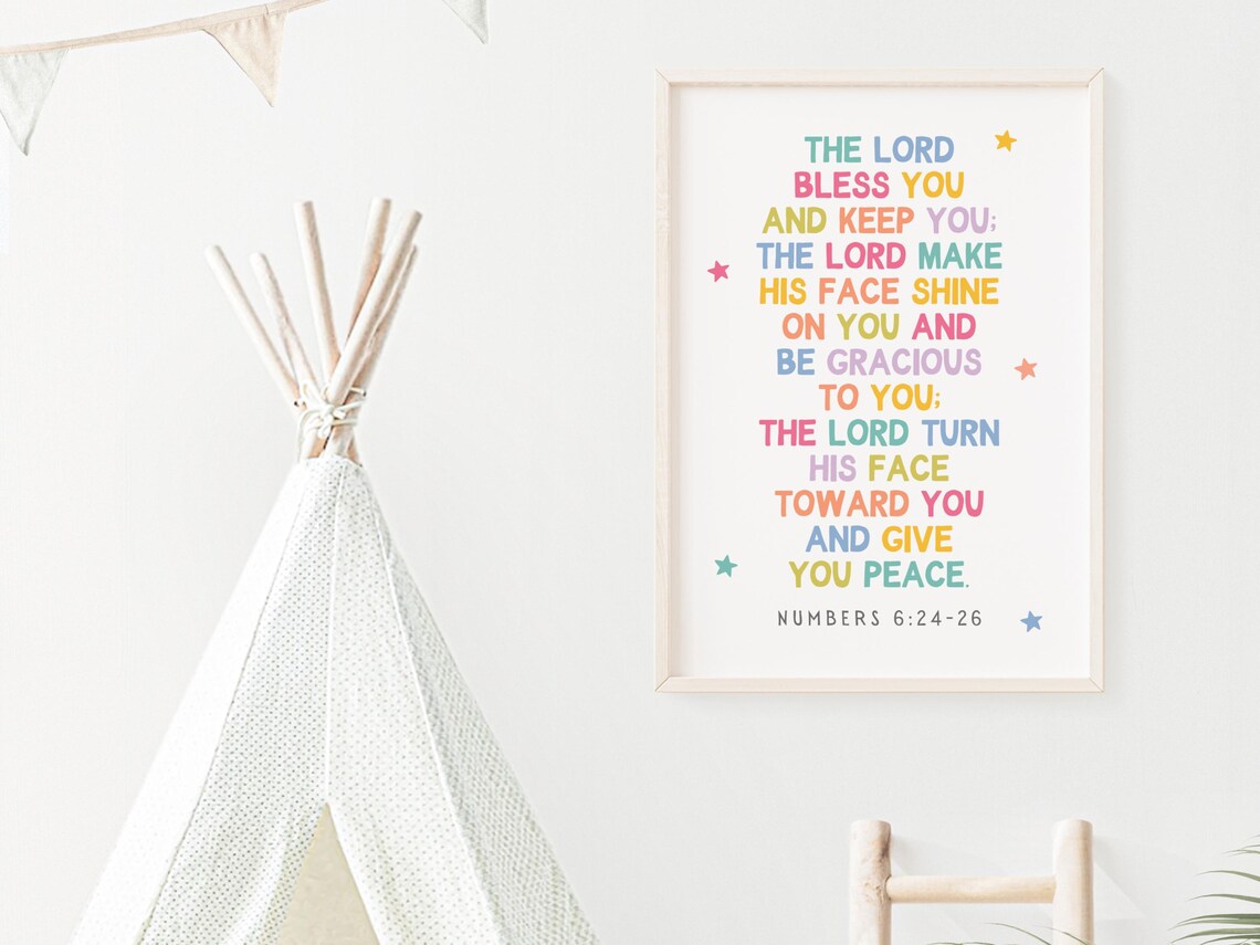 May the Lord Bless You and Keep You Christian Classroom Decor Colorful ...