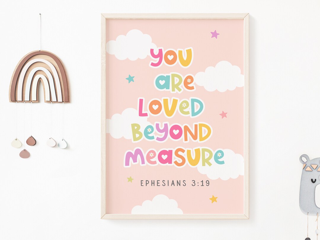 You Are Loved Beyond Measure Printable Christian Art Prints Colorful ...