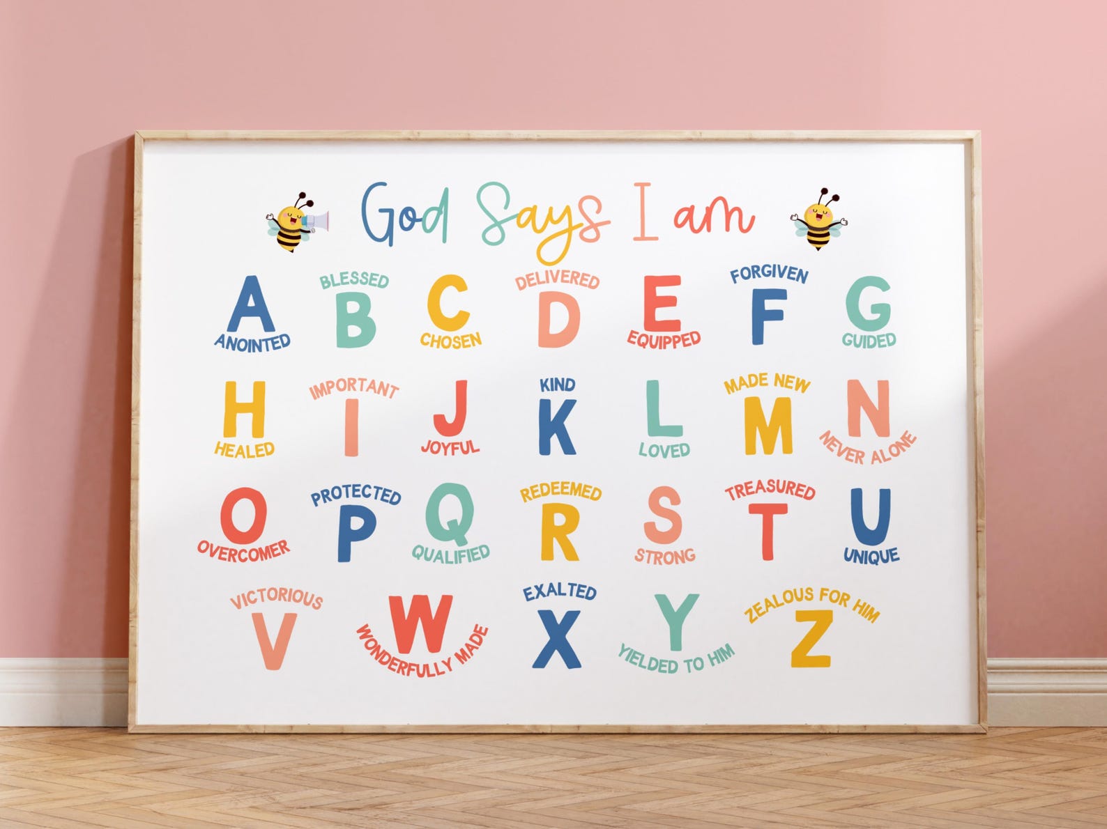 God Says I Am Affirmation for Kids Christian Alphabet Affirmation Bible ...