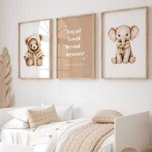 You Are Loved Beyond Measure Printable Boho Christian Nursery Wall Art ...