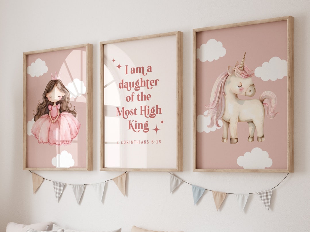 I Am a Daughter of the Most High King Christian Baby Girl Nursery ...