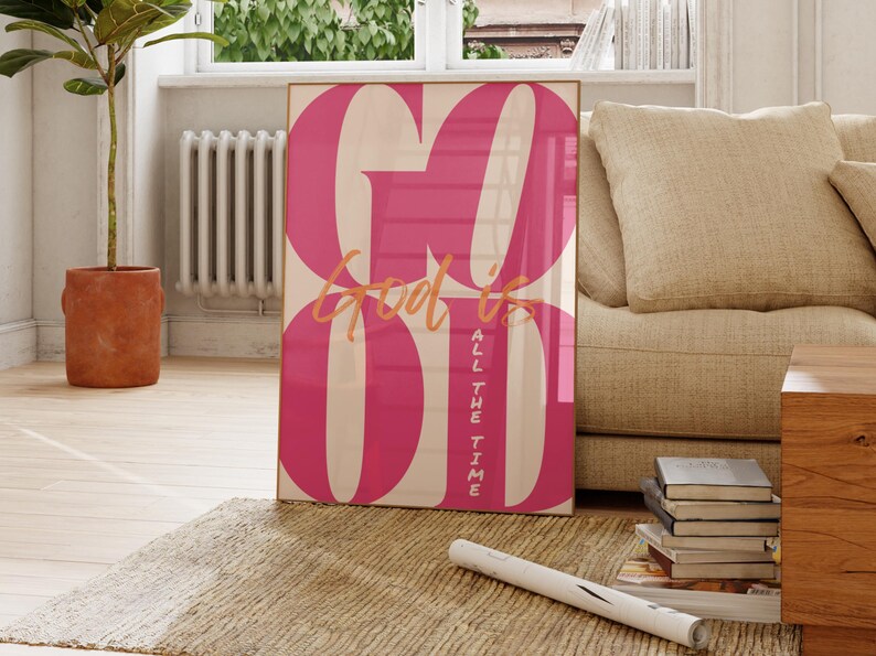 God is Good All the Time Print Aesthetic Bible Verse Poster Cool ...