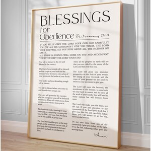 Ten Commandments Wall Art Deuteronomy 28 Print Church Classroom Decor ...
