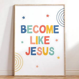 Set of 3 Colorful Christian Wall Art for Kids Ministry Decor Church ...