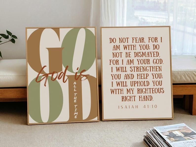 Duo Art Print God is Good All the Time Print Aesthetic Bible Verse ...