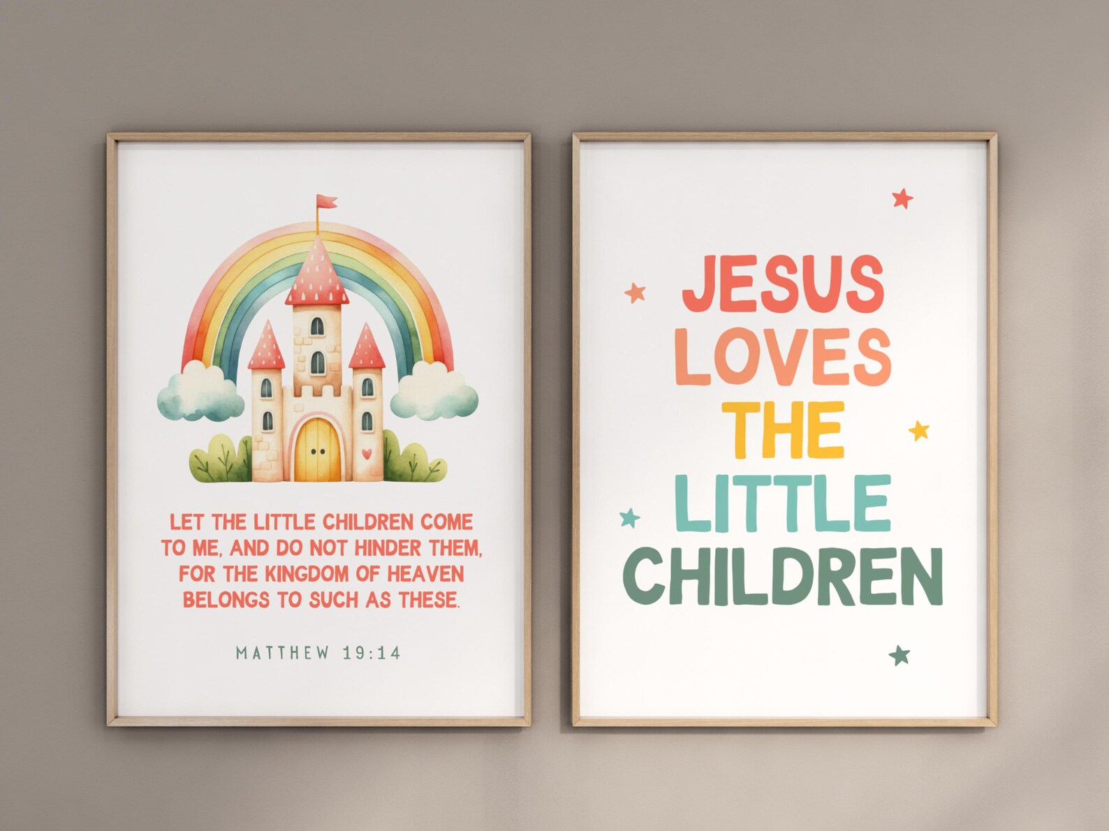 Let the Children Come to Me Wall Art for Kids Ministry Decor Colorful ...