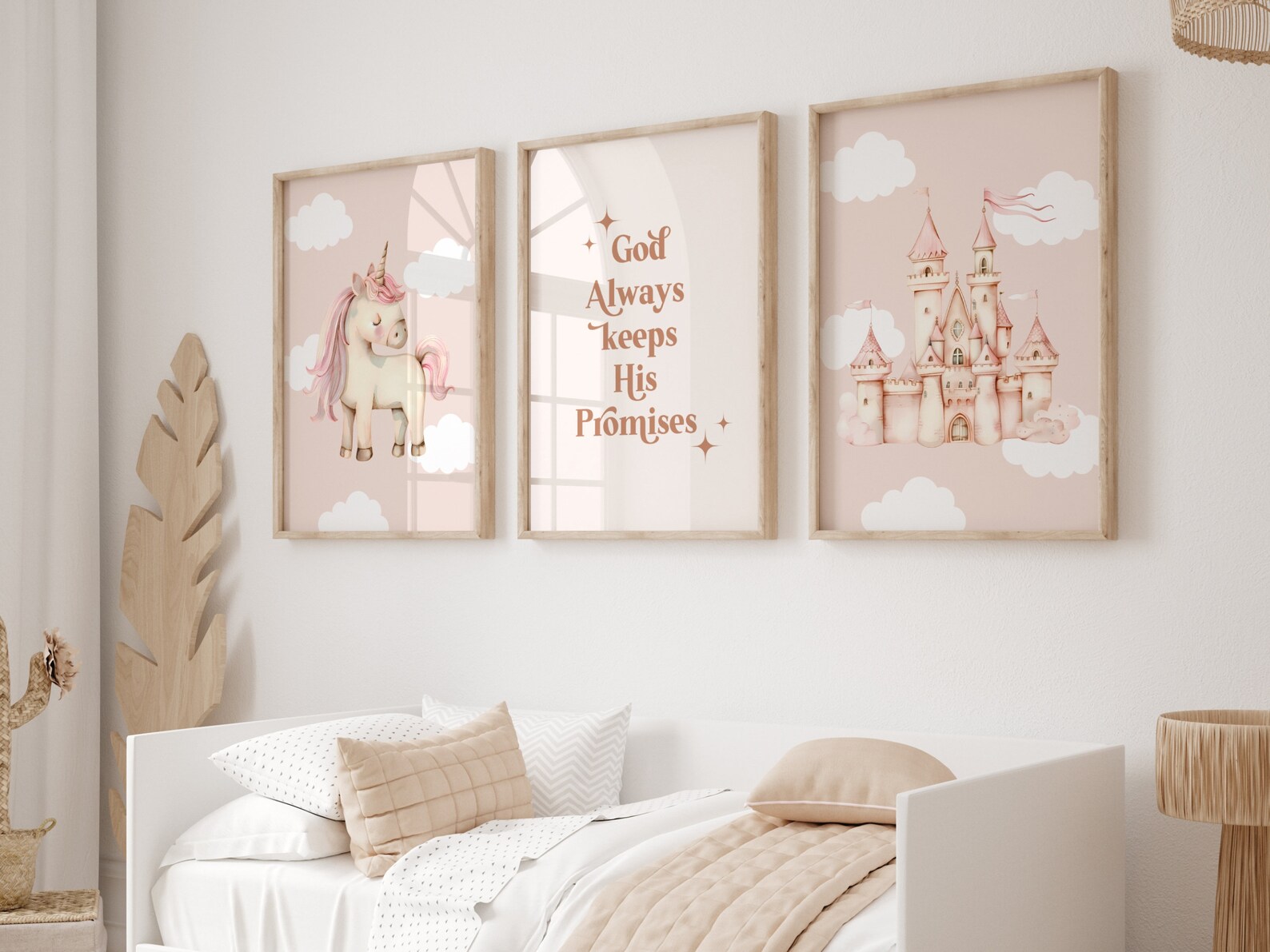 God Keeps His Promises Boho Christian Nursery Wall Art Christian Room ...