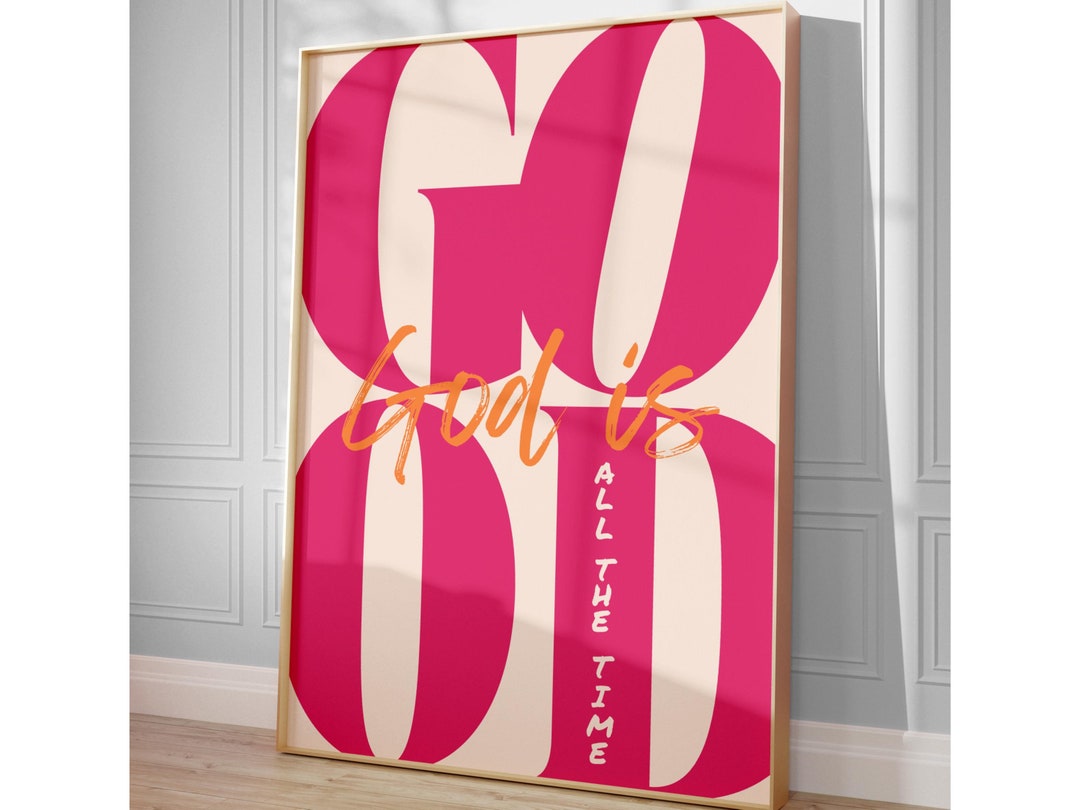 God is Good All the Time Print Aesthetic Bible Verse Poster Cool ...