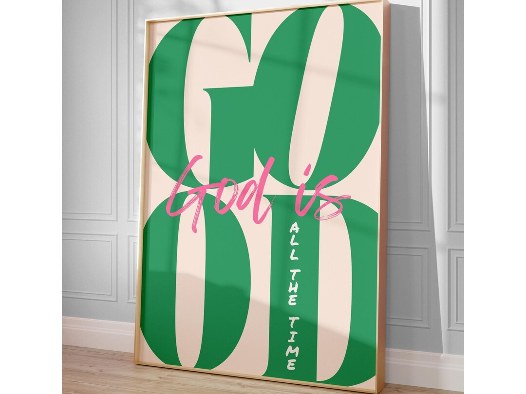 God is Good All the Time Print Aesthetic Bible Verse Poster Cool ...