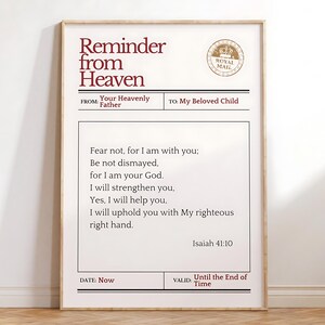 Isaiah 41 10 Poster Trendy Christian Wall Art Cool Christian Print ...