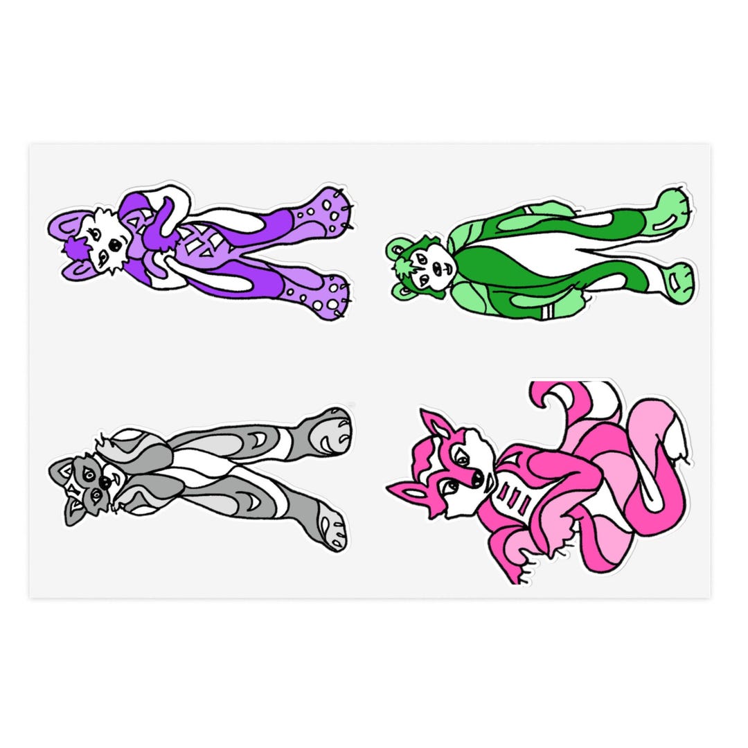 Furry Sticker YCH Fursona Kemono Furry YCH Furry Couple Gifts for ...