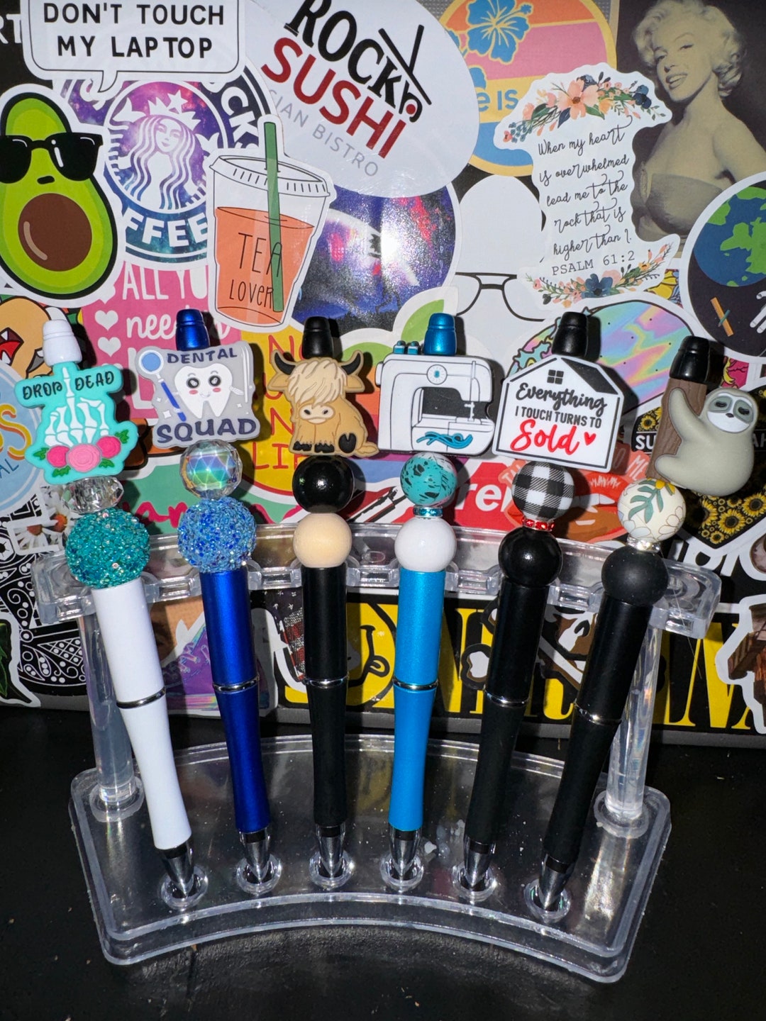 Custom Beaded Pensfocal Bead Pens - Etsy