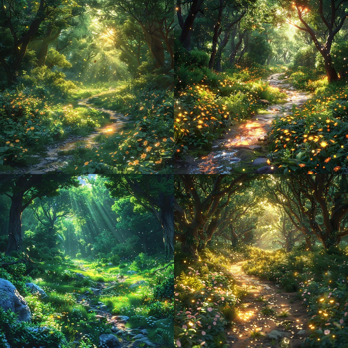 24 Enchanted Forest Pathway Clipart, Fairy Tale Magic Clipart, Digital ...