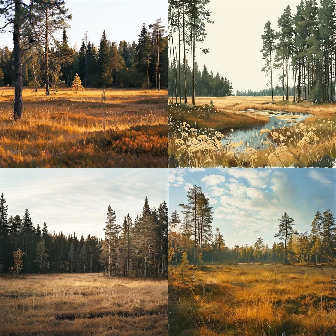 20 Forest Meadow Clipart, Nature Digital Download, Woodland Scenery ...